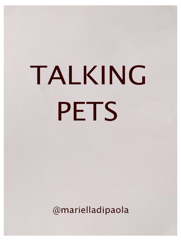 Talking Pets 1 | PDF
