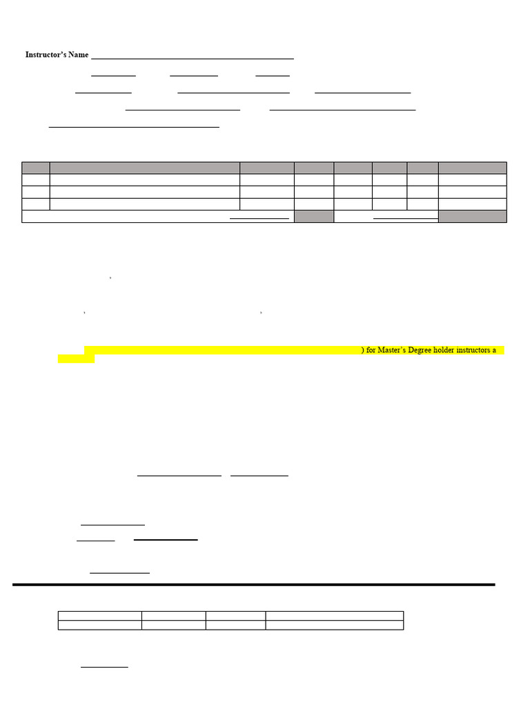 Part-time Instructor Contract Agreement | PDF | Professor