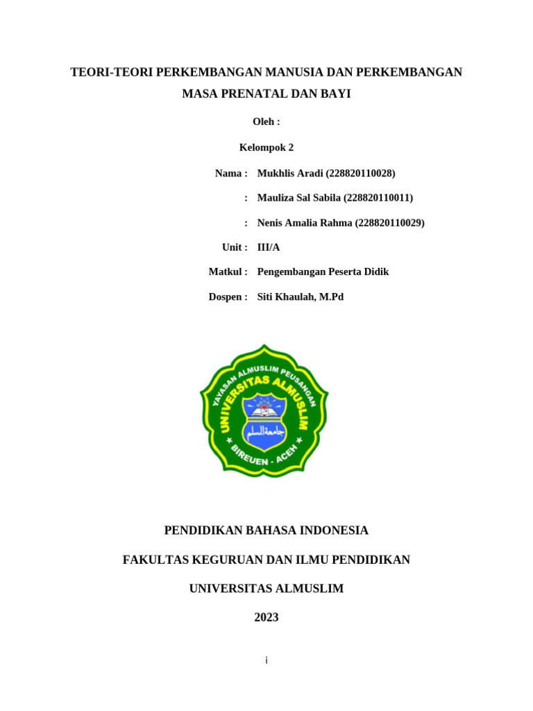 Teori Perkembangan & Masa Prenatal | PDF