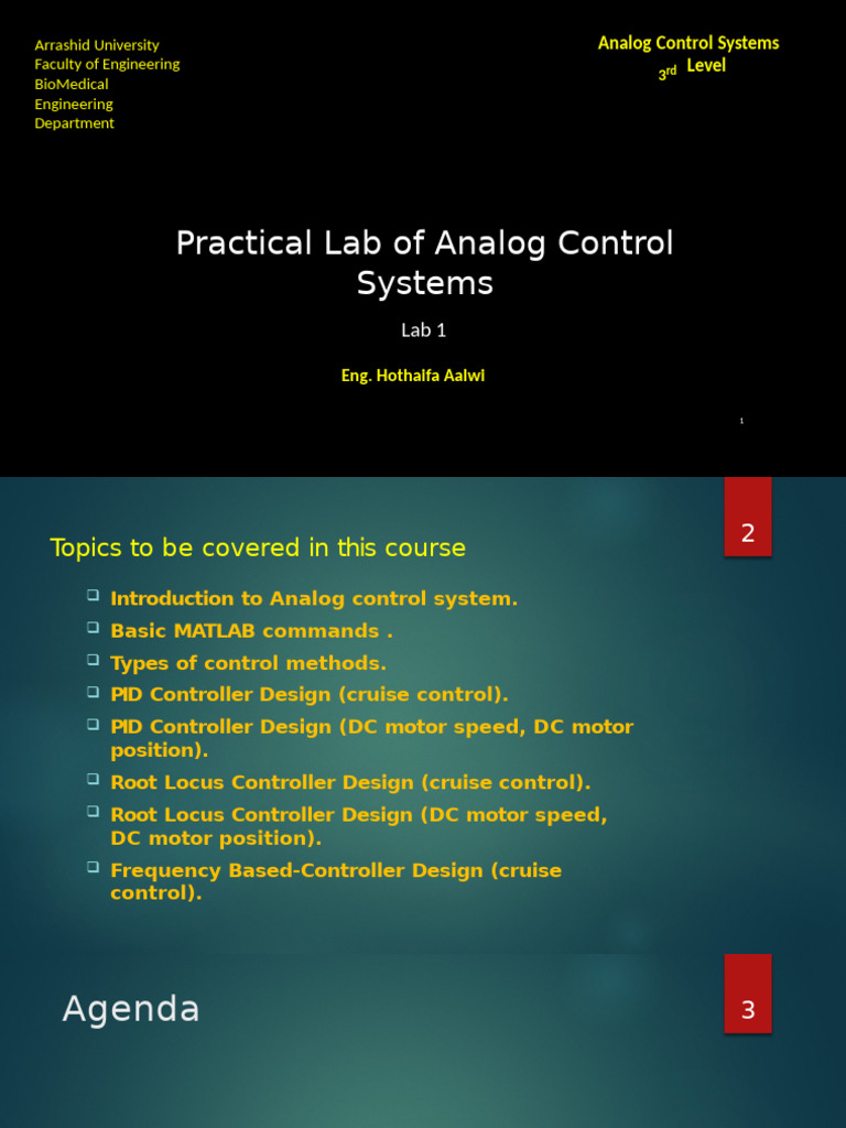 Analog Control Systems Lab Overview | PDF | Control Theory | Function ...