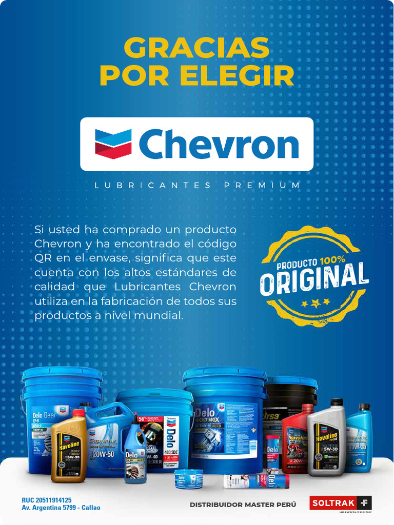 Certificado_productos_Chevron | PDF
