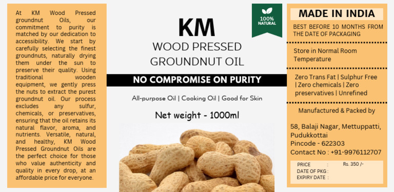 Groundnut Pdf Peanuts Cooking Oil