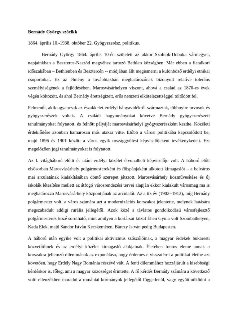 Bernády György | PDF