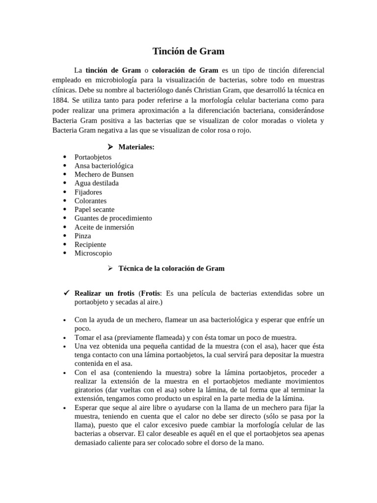 Tinción de Gram | PDF | Tinción | Microscopía