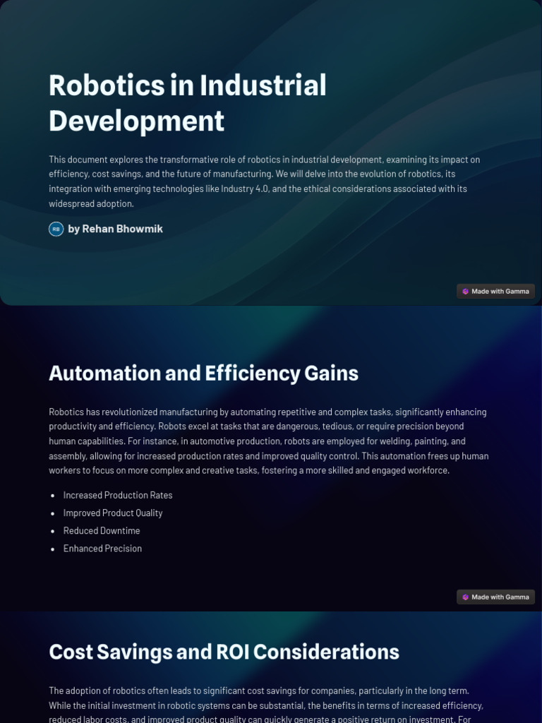 Robotics Transforming Industrial Development | PDF | Robot | Robotics