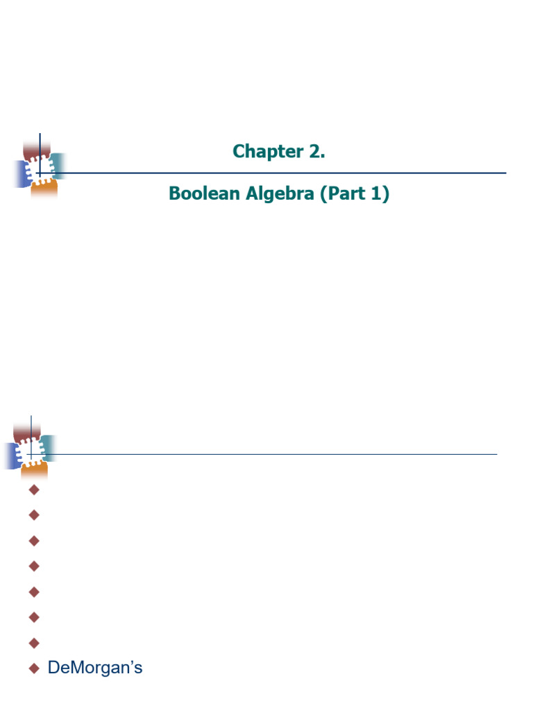Roth 2 Boolean Algebra (Part 1) | PDF | Boolean Algebra | Teaching Mathematics