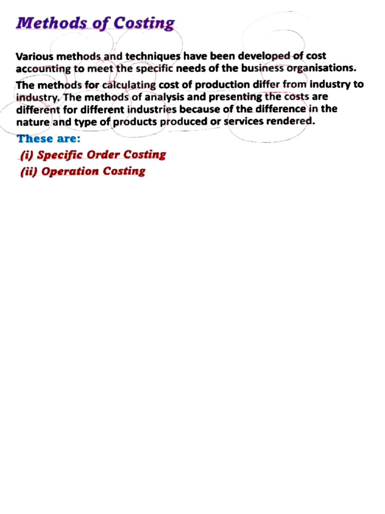 methods and techniques of costing | PDF | Cost Accounting | Marginal Cost