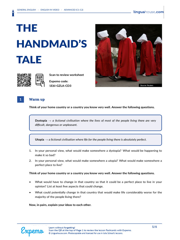 The Handmaids Tale British English Teacher C1 C2 | PDF | Dystopia