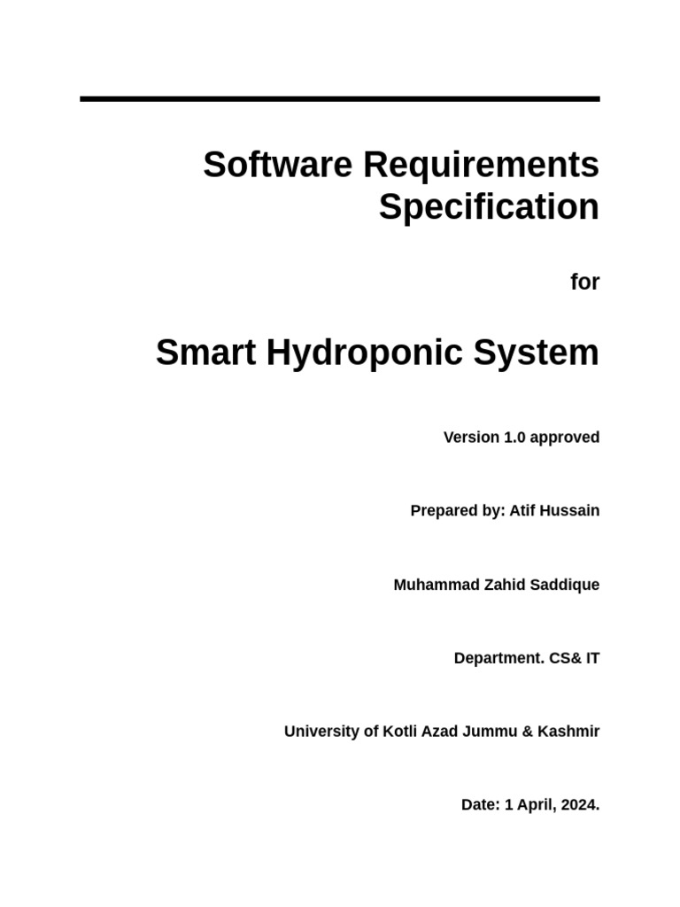 Hydroponic System Specs Guide | PDF | Agriculture | Hydroponics