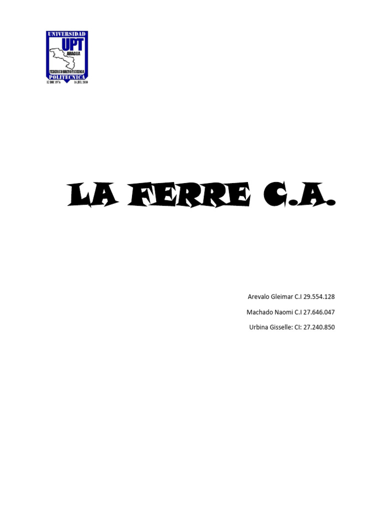 La Ferree | PDF | Capital de trabajo | Business