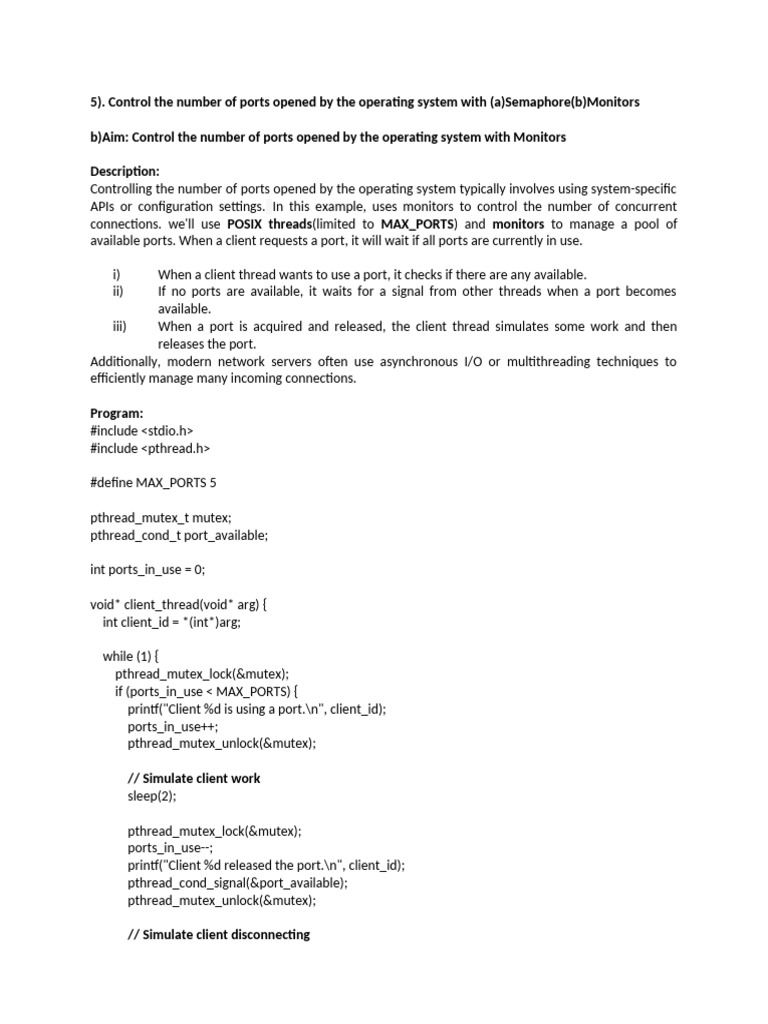 5.B)Monitors | PDF | Thread (Computing) | Computer Engineering