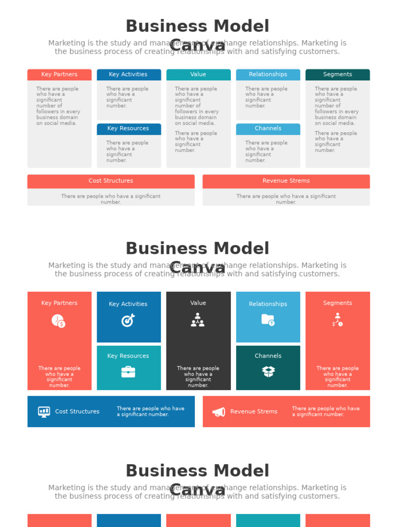 Business Model Canva Infographics | PDF | Marketing | Business Model