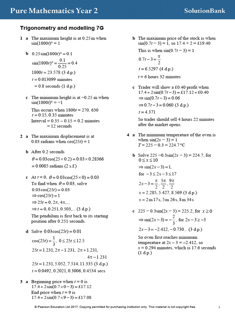 A-levels solved ex | PDF | Trigonometry | Geometric Measurement