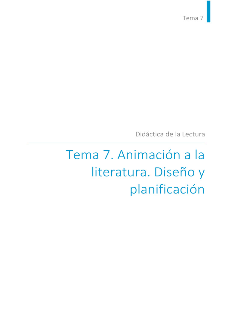 tema7 | PDF | Enseñando | Educación primaria