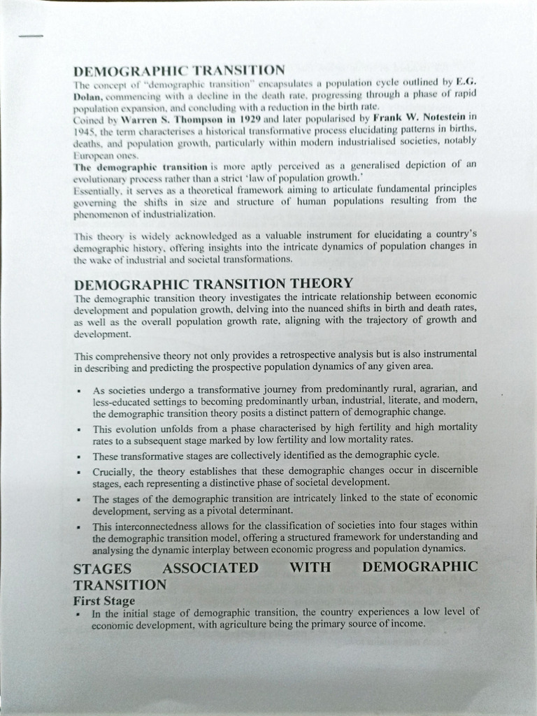 Demographic Transition | PDF
