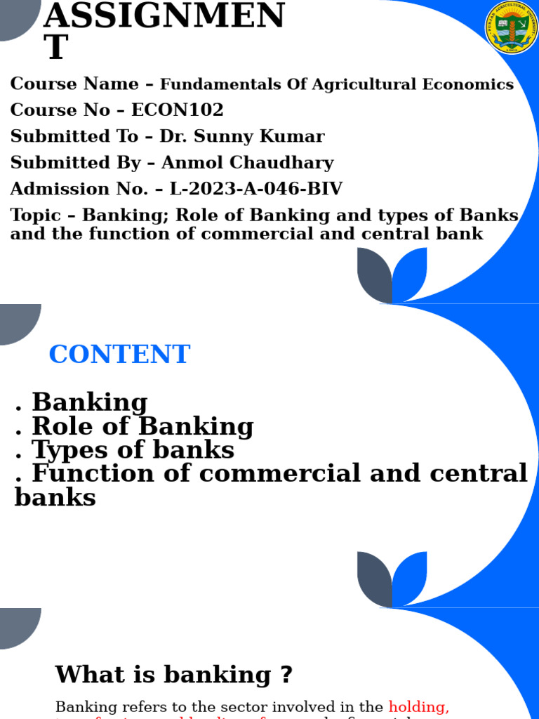 Banking Roles and Types Explained | PDF | Banks | Central Banks