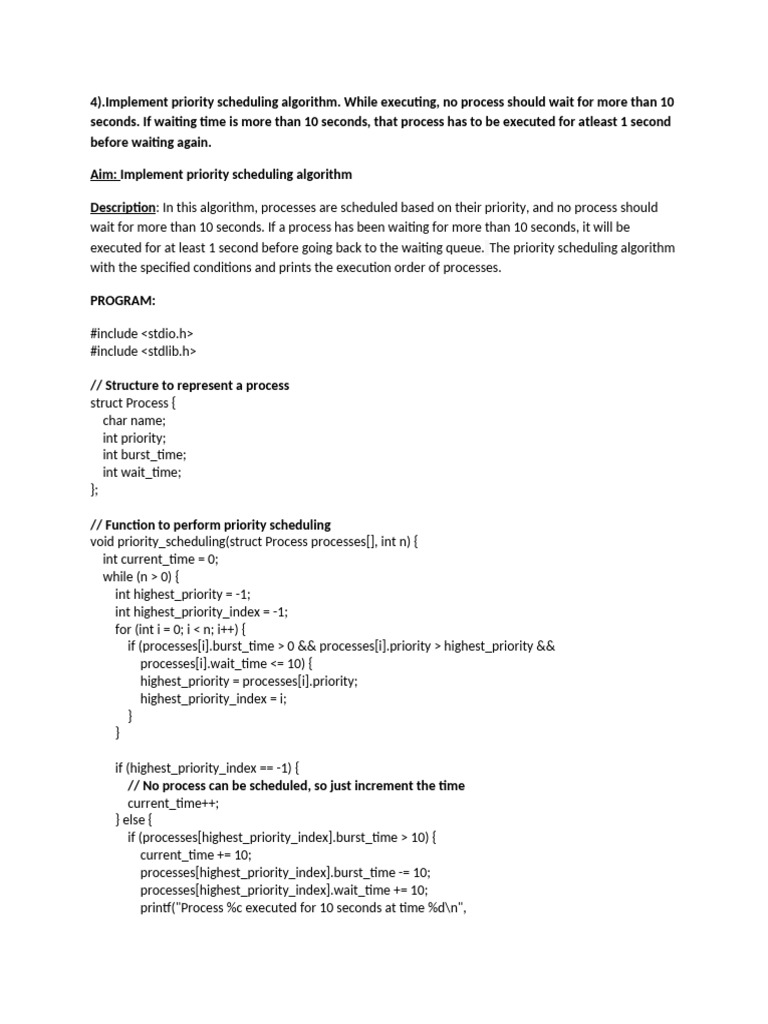 4 Priority Scheduling Pdf Scheduling Computing Software Development