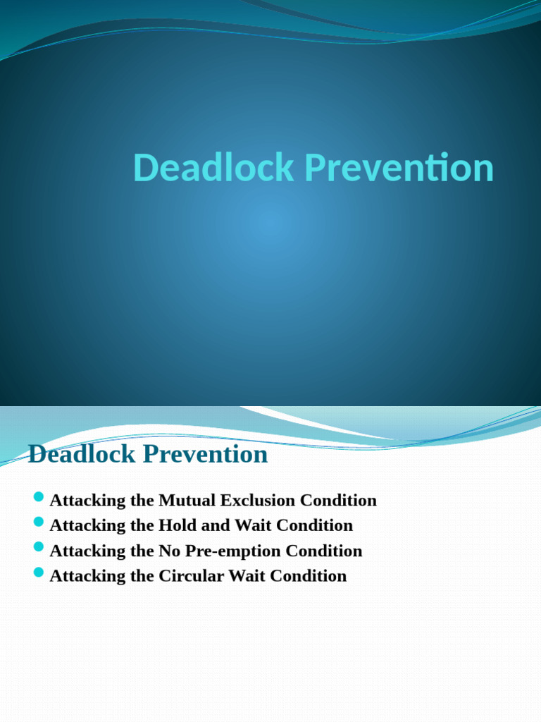 12deadlock Prevention Pdf Concurrency Computer Science Computing 
