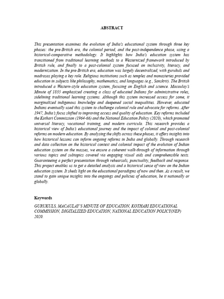 ABSTRACT | PDF | Liberal Arts Education