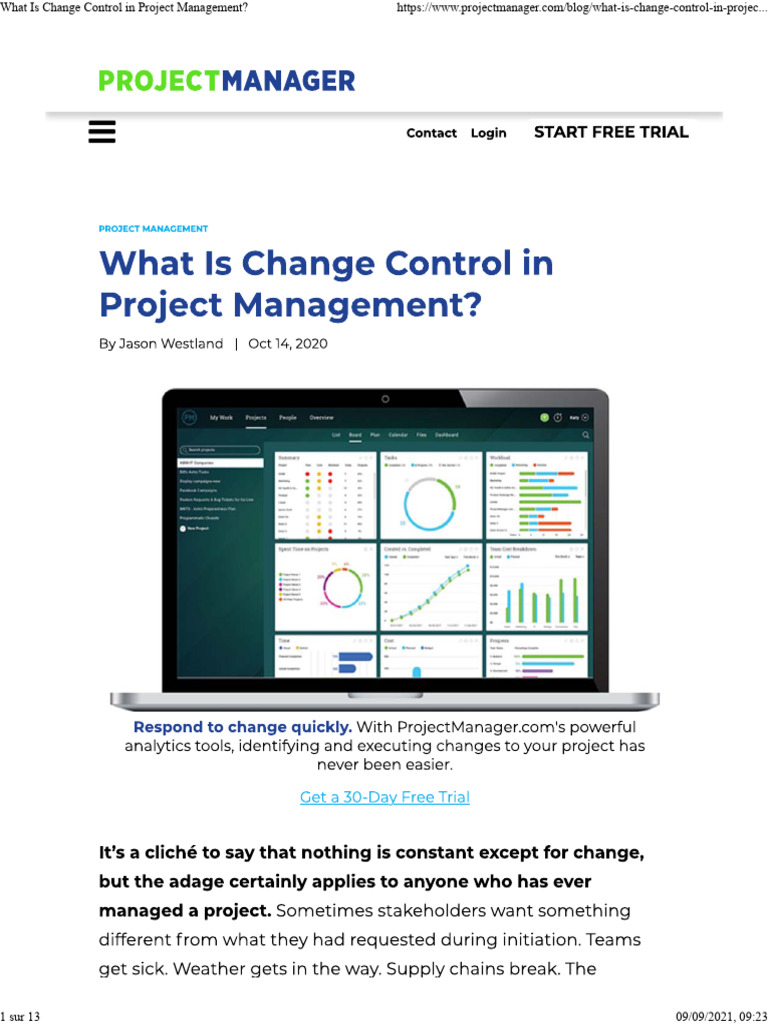 What Is Change Control in Project Management_ | PDF