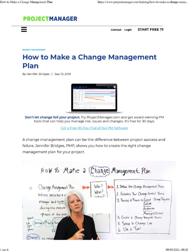How To Make A Change Management Plan | PDF