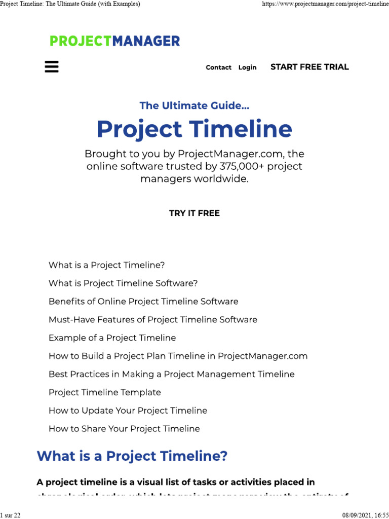 Project Timeline_ The Ultimate Guide (with Examples) | PDF