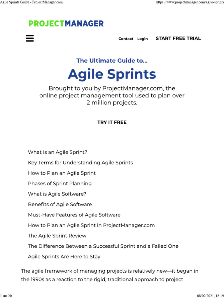 Agile Sprints Guide - ProjectManager | PDF