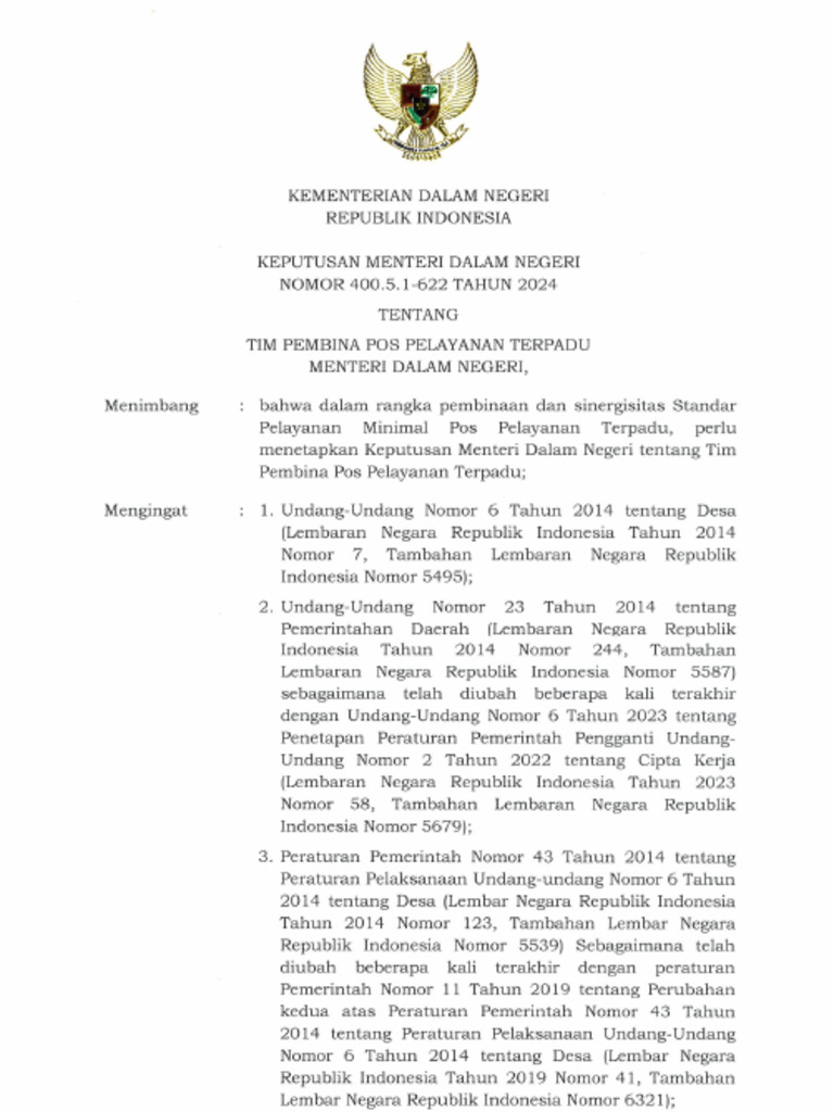 SK 400.5.1-622 Tahun 2024-1 | PDF