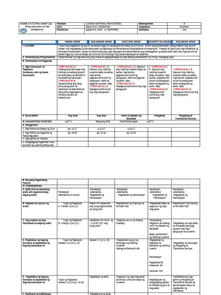 LINGGO 1 -DAGDAG | PDF