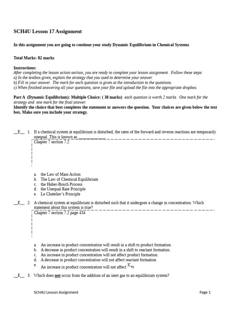 l17 Bri | PDF | Chemical Equilibrium | Reaction Rate
