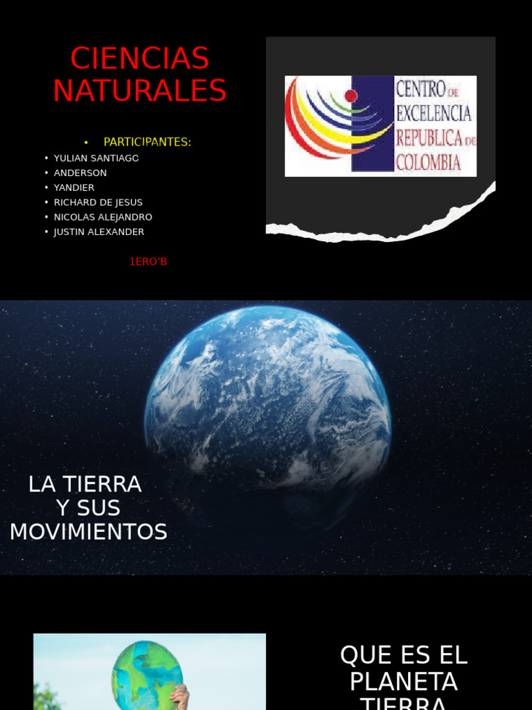 Presentacion. La Tierra y Sus Movimientos | PDF