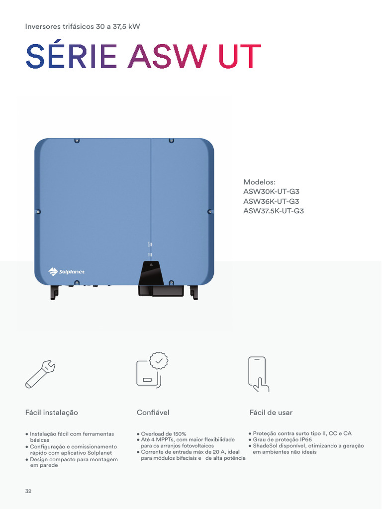 (SOLPLANET) Datasheet - ASW 30 37.5K-UT-G3 (AFCI) | PDF