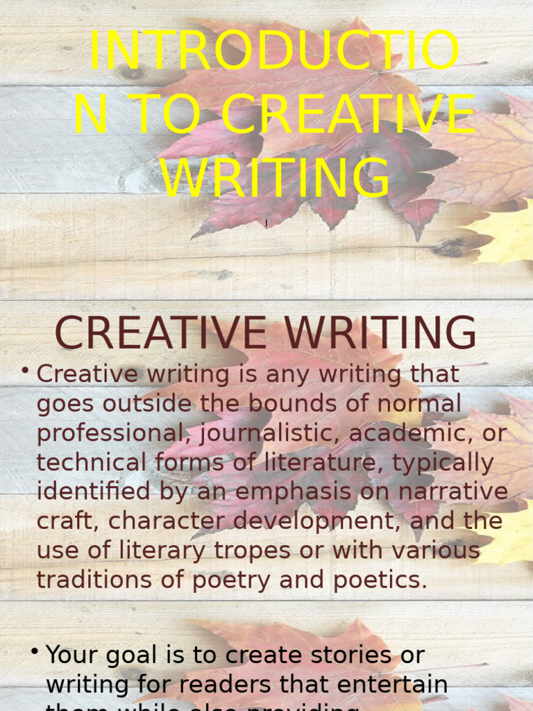 Introduction To Creative Writing | PDF | Narration | Essays