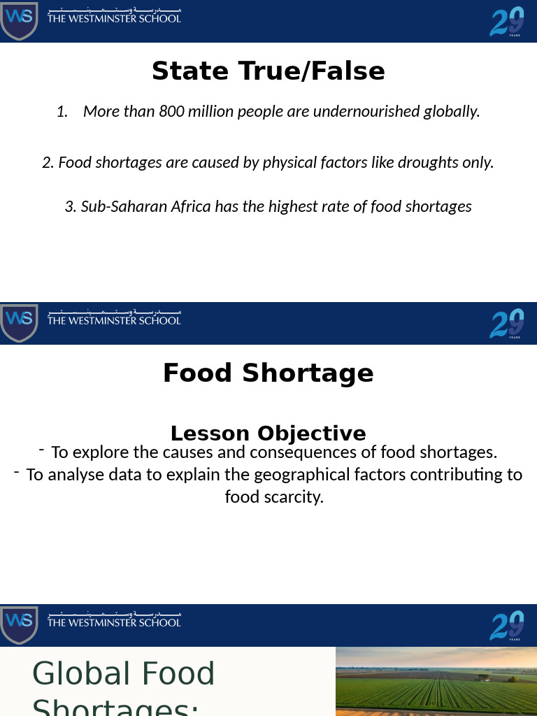Global Food Shortages Causes and Effects | PDF | Food Security ...