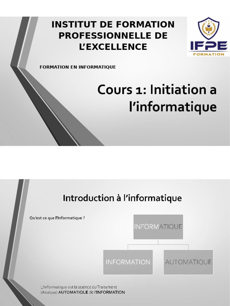 Initiation Informatique | PDF
