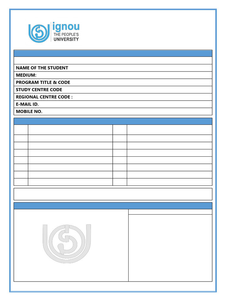 Ignou Assignment Receiving Slip - ACKNOWLEDGEMENT Slip - F3 - Youtube ...