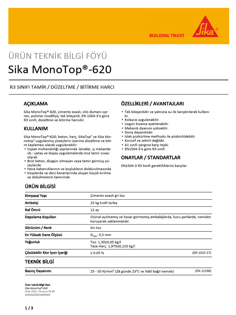 Sika Monotop - 620 | PDF