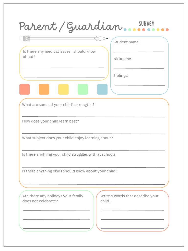 Parent Guardian Survey | PDF