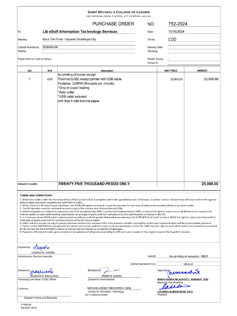 Po Lib Esoft Thermal Scanner | PDF