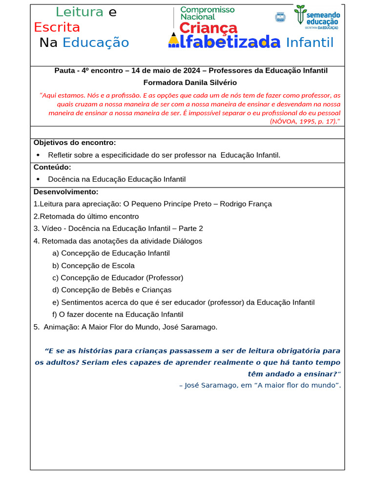 Pauta 4º Encontro LEEI | PDF