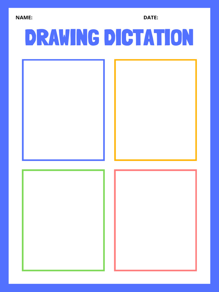 Drawing Dictation Exercise Guide | PDF