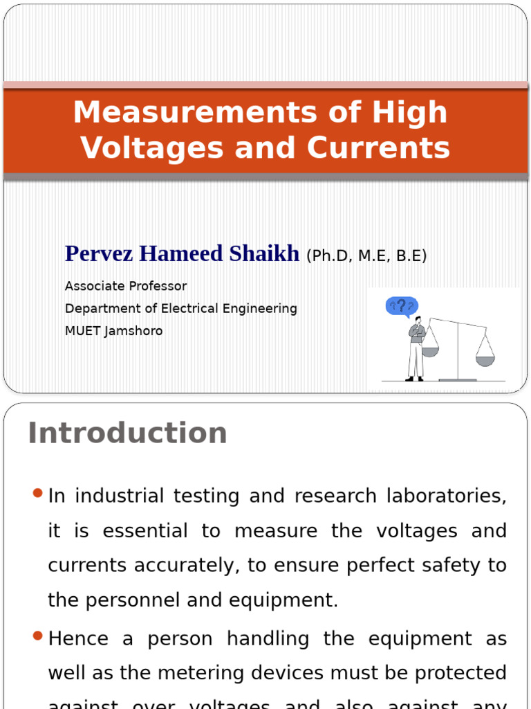 High Voltage Measurement Techniques | PDF | Voltage | Electrical ...