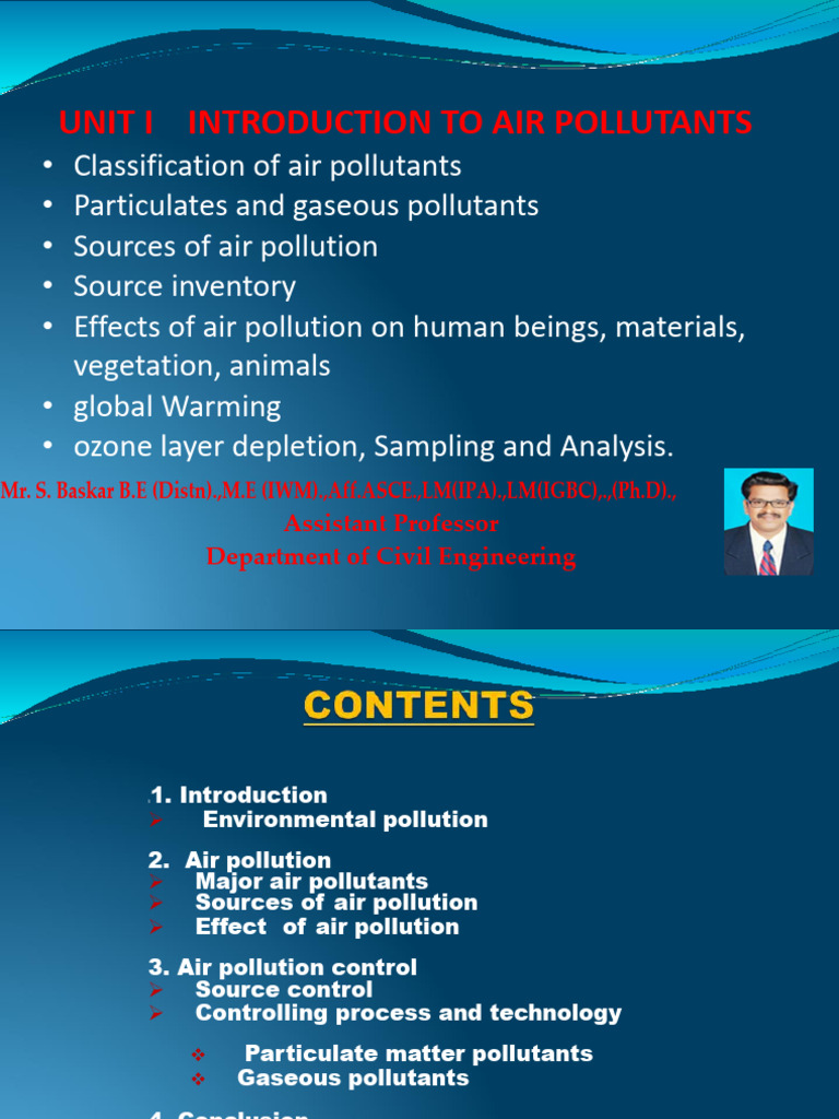 Air Pollution Introduction PPT 1 | PDF | Atmosphere Of Earth | Air ...