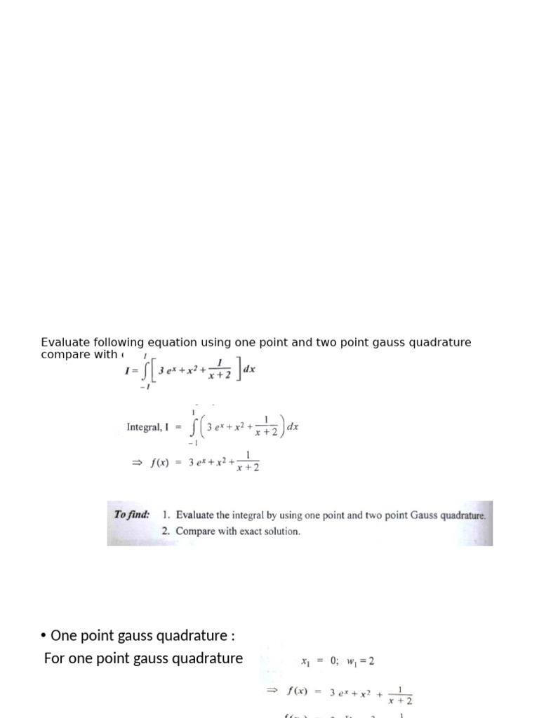 Gauss Quadrature Comparison Methods | PDF