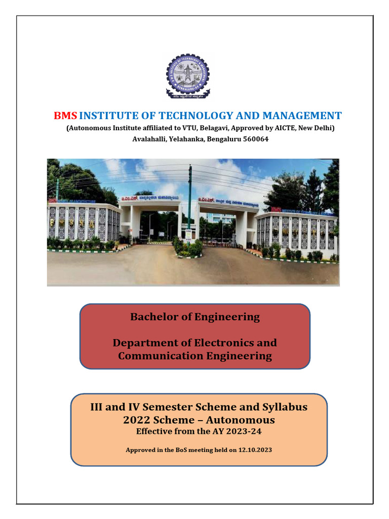 ECE Semester III Syllabus 2023-24 | PDF | Amplifier | Bipolar Junction ...