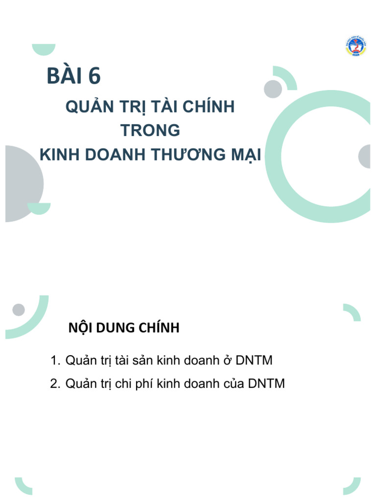 B6. Quan Tri Tai Chinh Trong KDTM | PDF