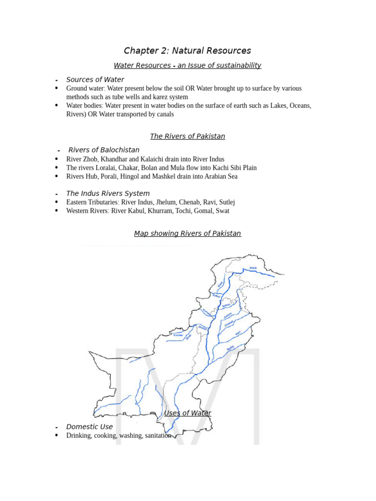 IGCSE (Geography) Natural Resources Notes | PDF | Water Pollution ...