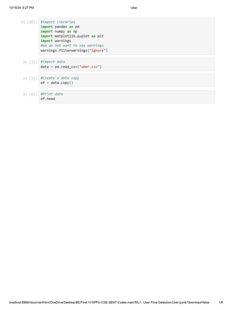 P1) Code Uber | PDF | Dependent And Independent Variables | Mean Squared Error