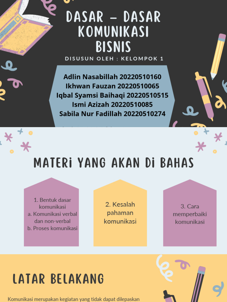 Dasar-Dasar Komunikasi Bisnis | PDF