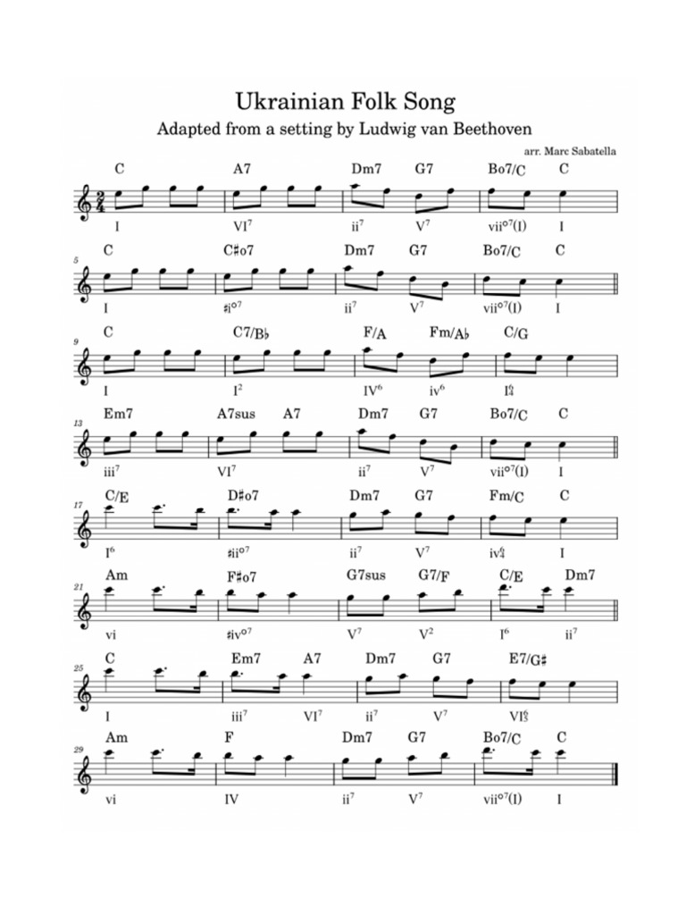 Ukrainian Folk Song | PDF